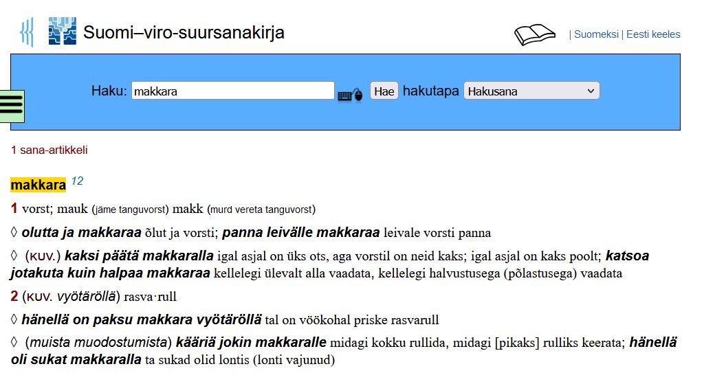 Suomi–viro-suursanakirja - Kotus